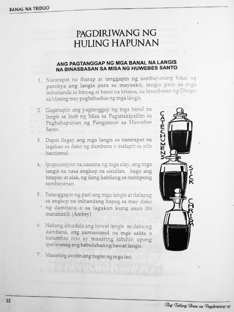 4BT - (Huwebes Santo) Pagdiriwang NG Huling Hapunan | PDF