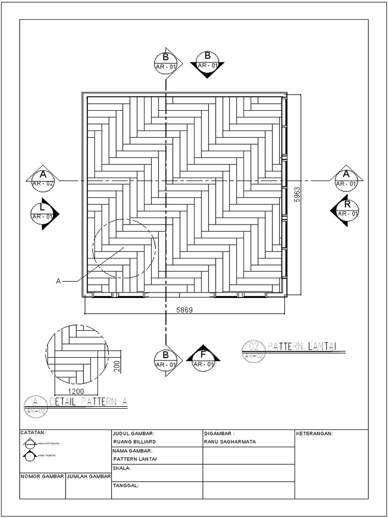 AR - 01 AR - 01: Catatan: Judul Gambar: Ruang Billiard Nama Gambar: Digambar: Ranu Sagharmata ...