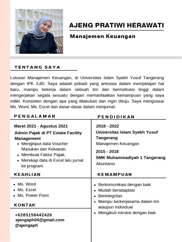 Ajeng Pratiwi Herawati - CV | PDF | Career & Growth | Business