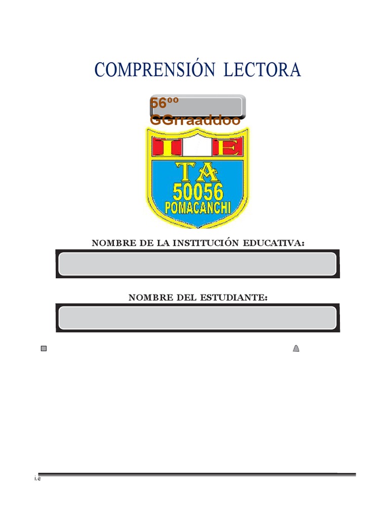 Evaluaciones Tipo ECE Comprensión Lectora de 6 | Descargar gratis PDF | Agua | Alimentos