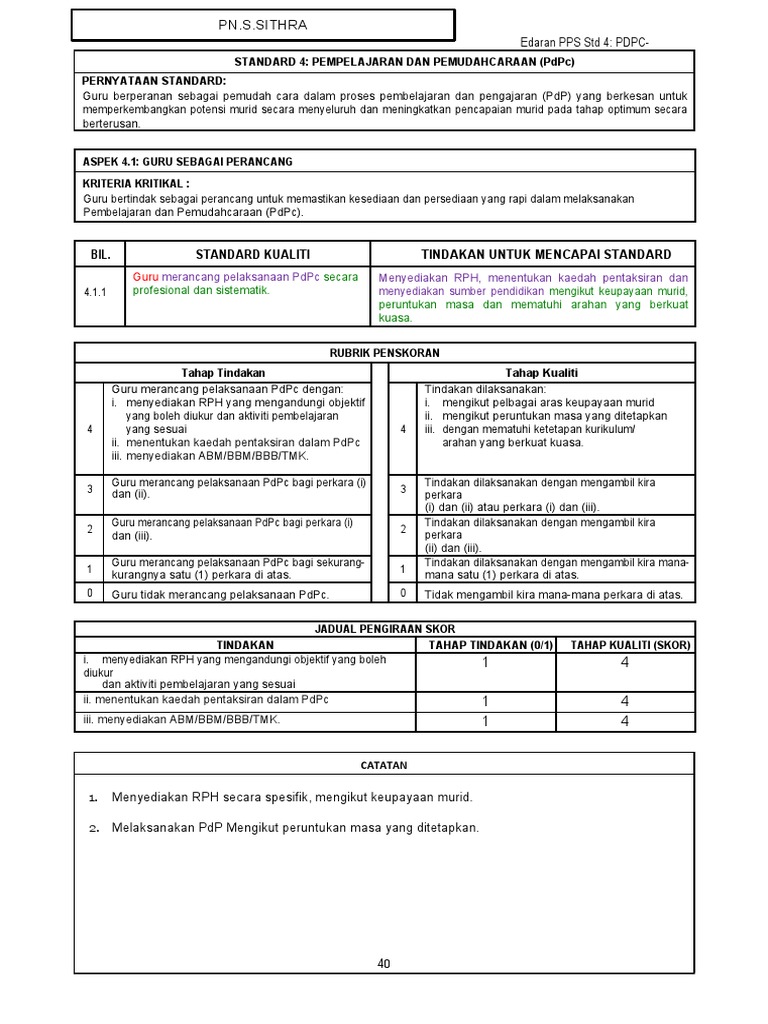 Borang Edaran Pps STD 4 PDPC skpmg2 | PDF