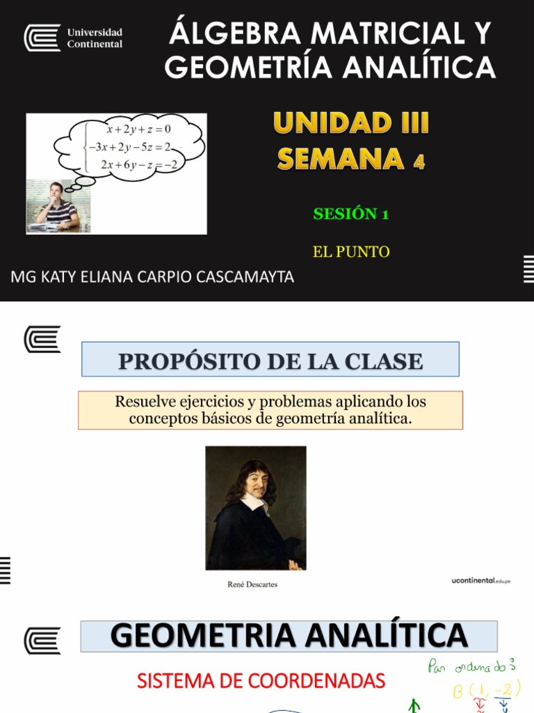 2022SEM 4 - Geom Analit - El Punto G2 | PDF