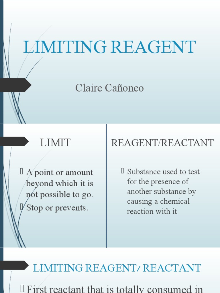 Limiting Reagent | PDF