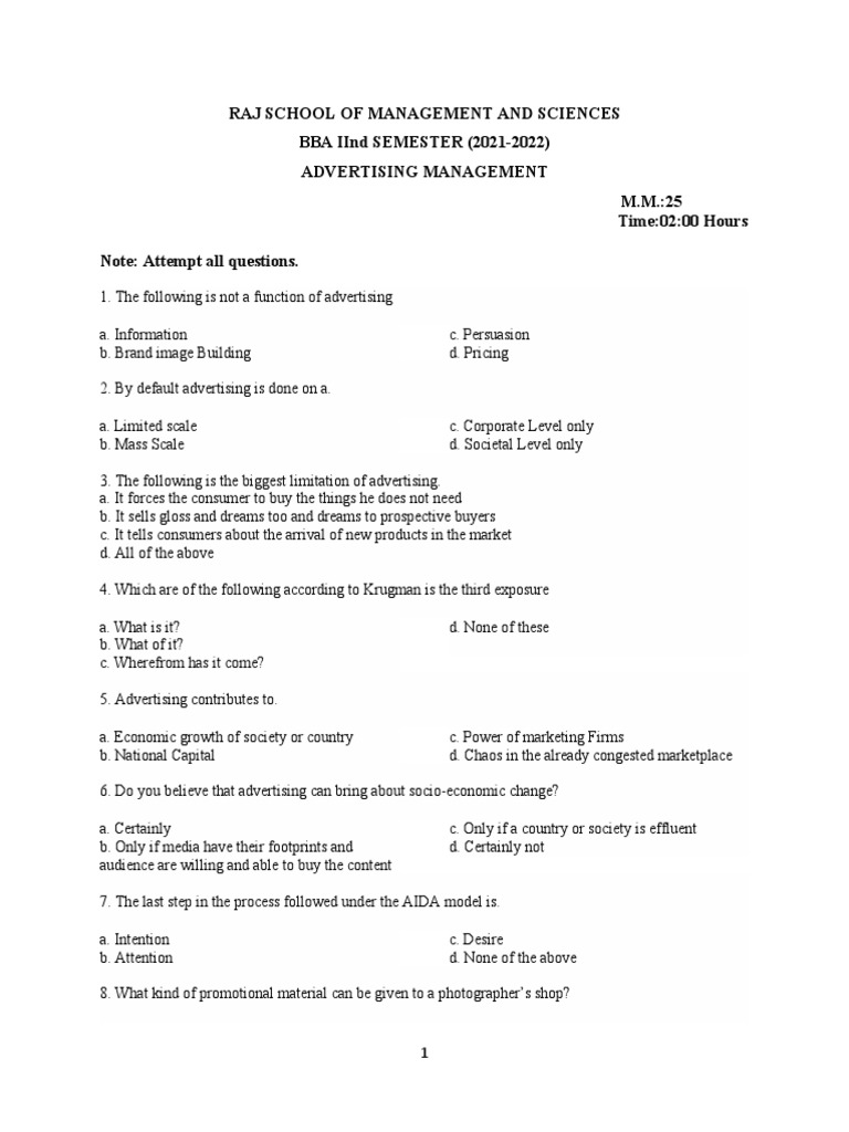 Advertising Management Pdf Advertising Copywriting