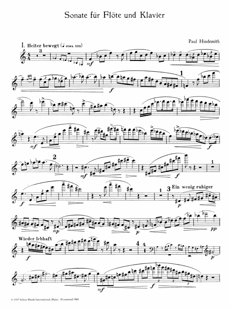 Flute Sonata - Flute Part | PDF