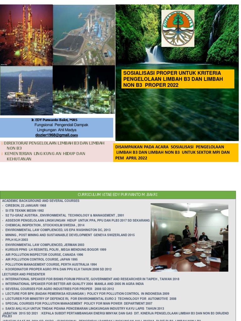 Kriteria PLB3 Dan NonB3 Sosialisasi Sektor PEM MPJ - PROPER 2022 | PDF ...