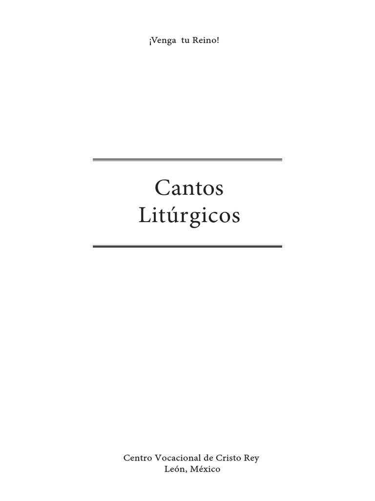 Libro de Cantos CVL | PDF