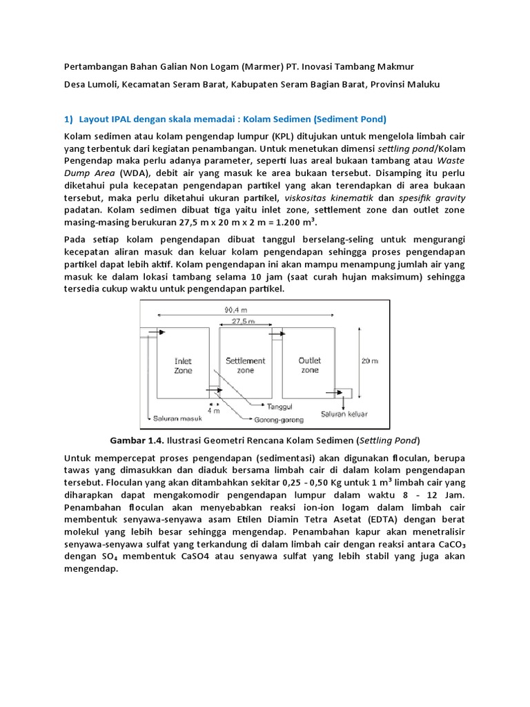 Data IPAL Untuk Penyusunan Pertek ITM | PDF