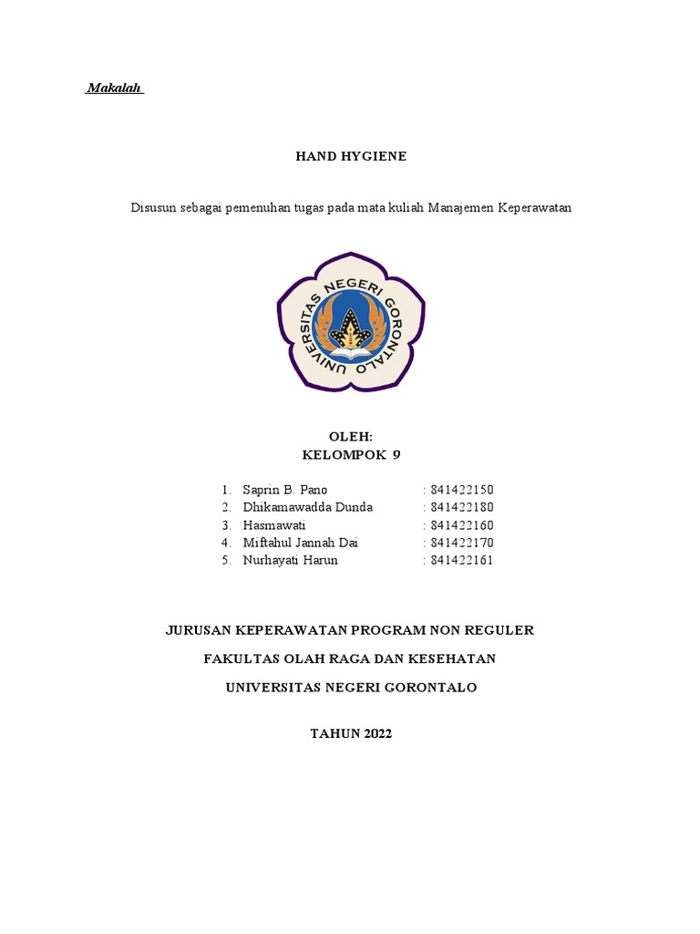 Pentingnya Hand Hygiene dalam Kesehatan | PDF