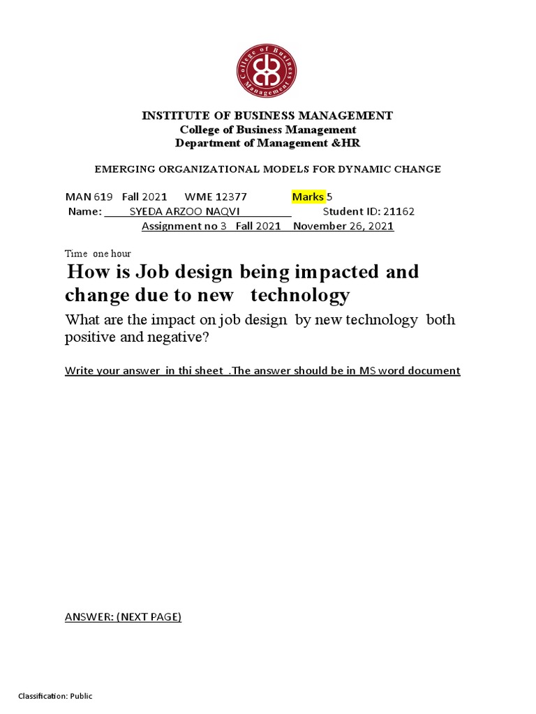Assignment No 3 | Download Free PDF | Innovation | Behavioural Sciences