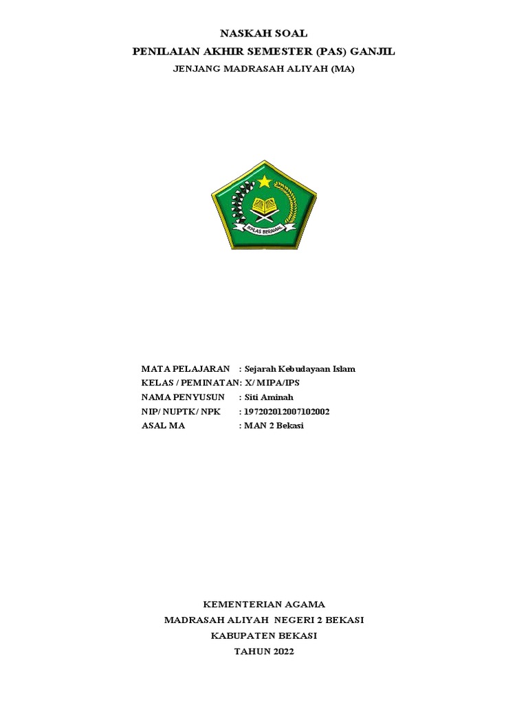 Soal Pas Ski X 2022 | PDF