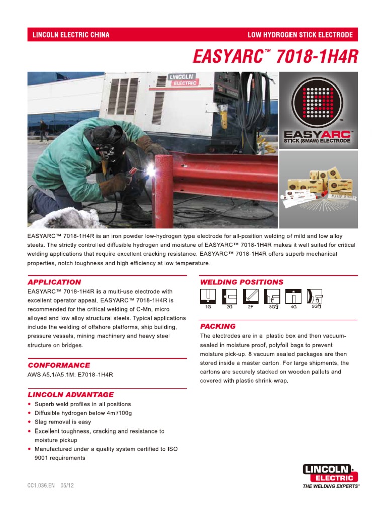 Easyarc 7018-1H4R en Ol | PDF