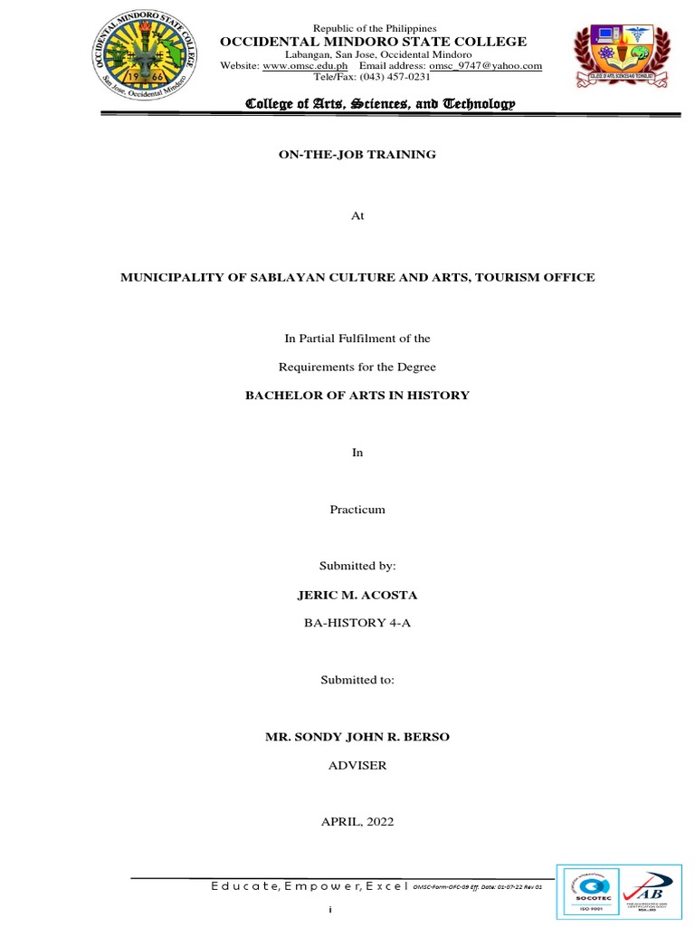 Portfolio in OJT Final | Download Free PDF | Cognition | Cognitive Science