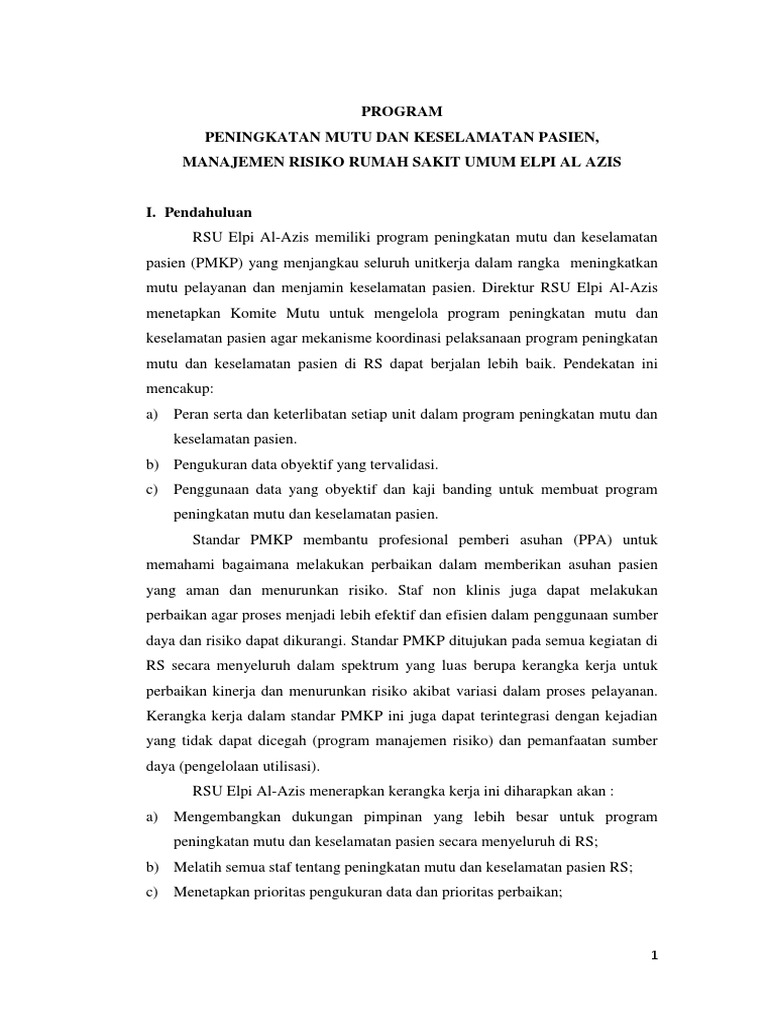 1) Program PMKP | PDF