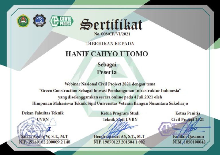 Profil Peserta: Hanif Cahyo Utomo | PDF