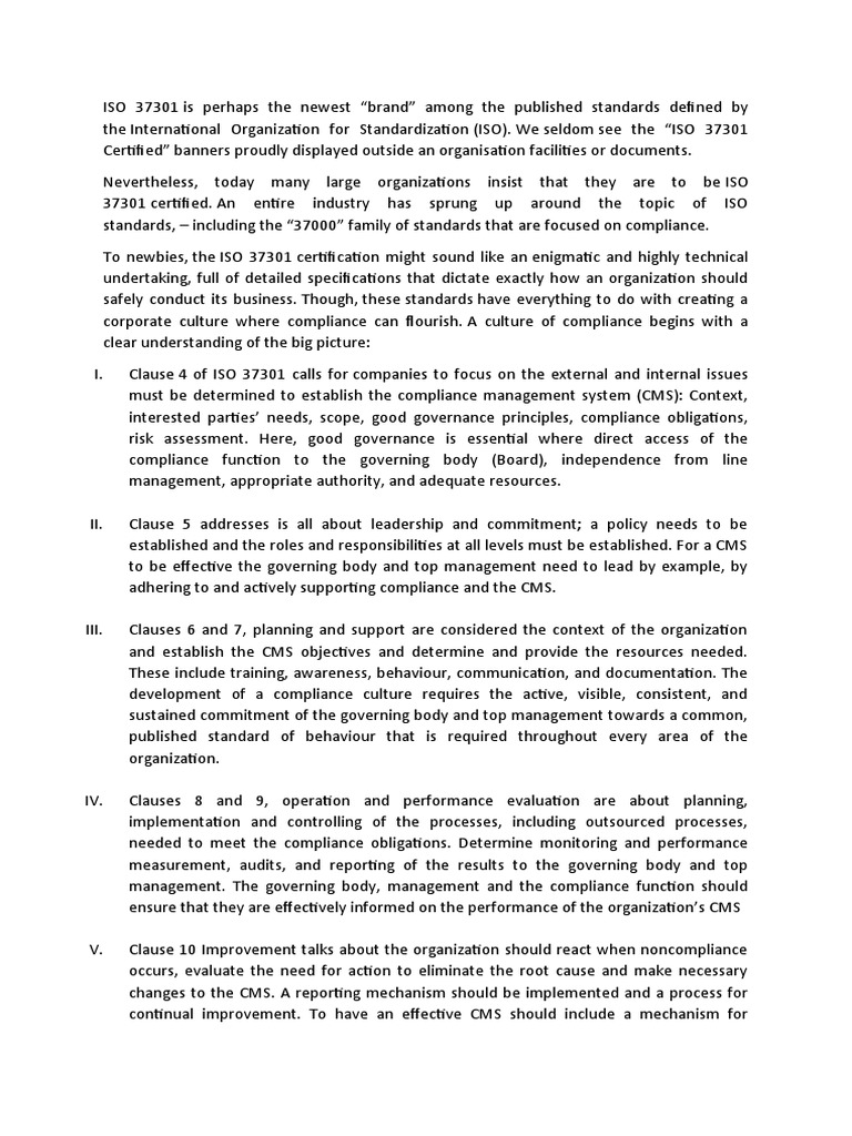 Building A Culture of Compliance Through ISO 37301 Compliance ...