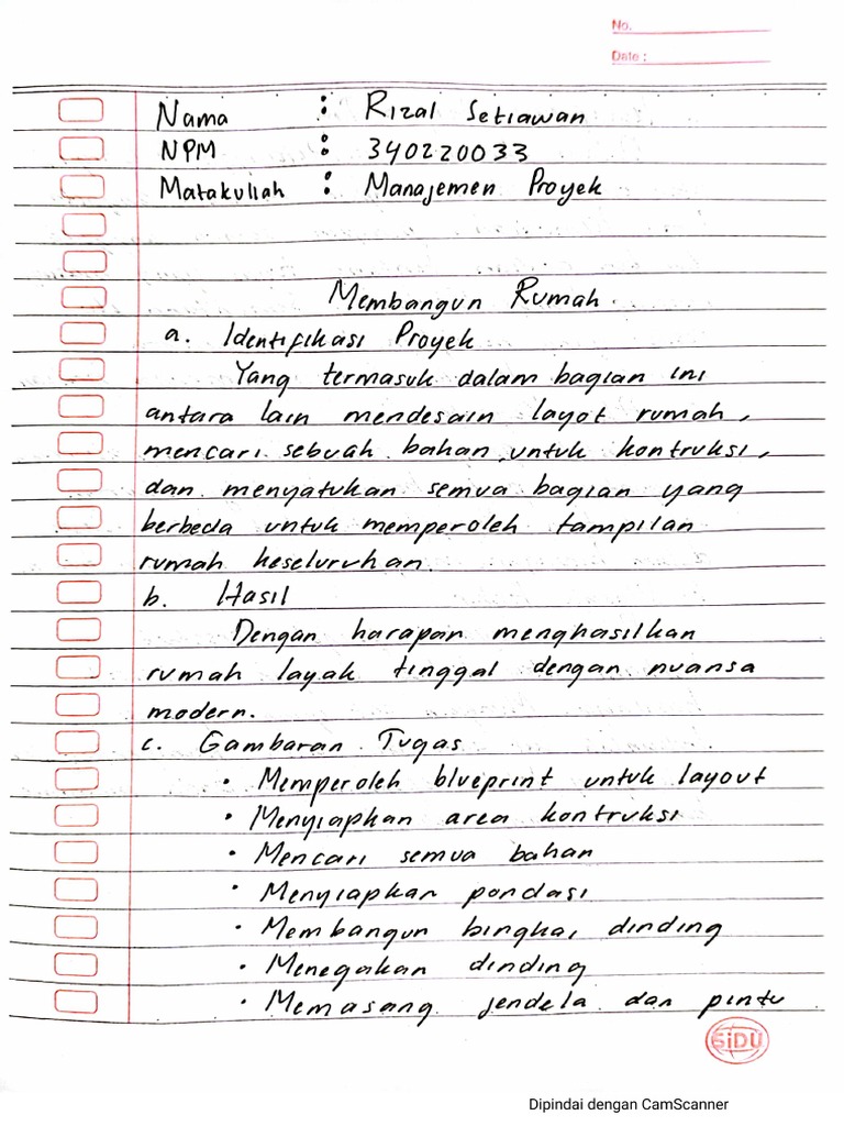 Manajemen Proyek Rizal Setiawan | PDF