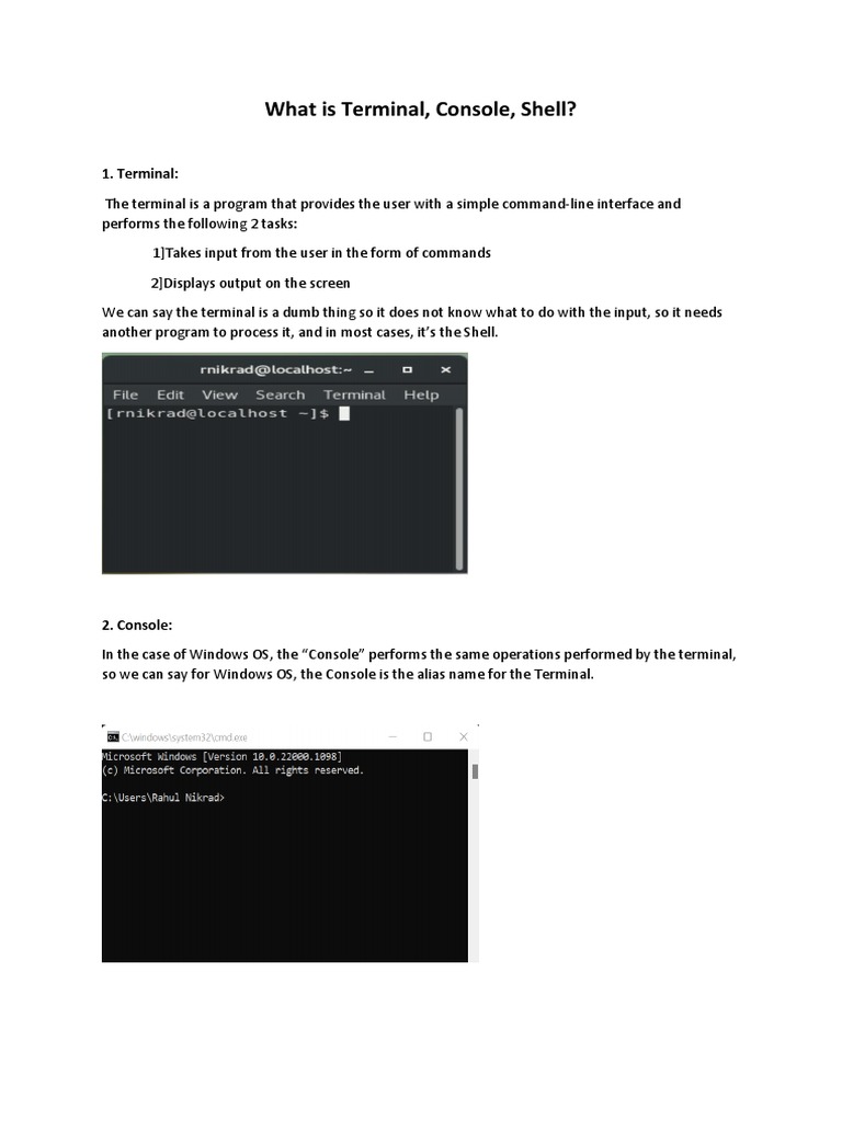 Terminal and Shutdown CMD | PDF | Command Line Interface | Shell (Computing)