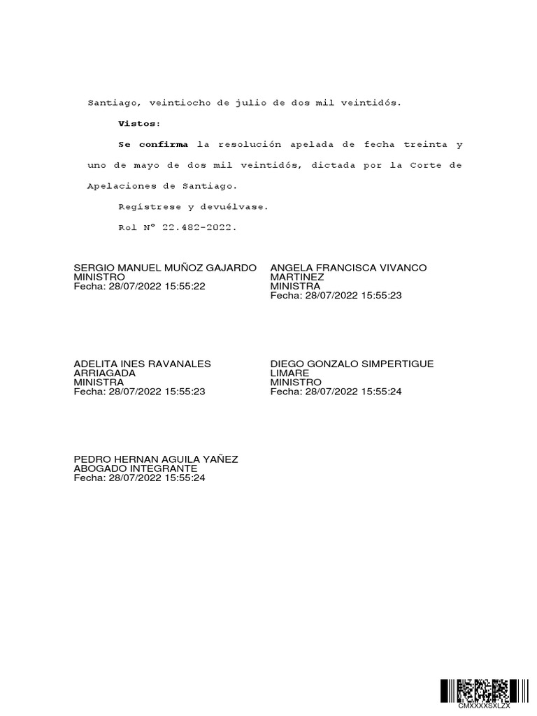 CS Rol 22.482 2022 | PDF | Ciencias sociales | Derecho