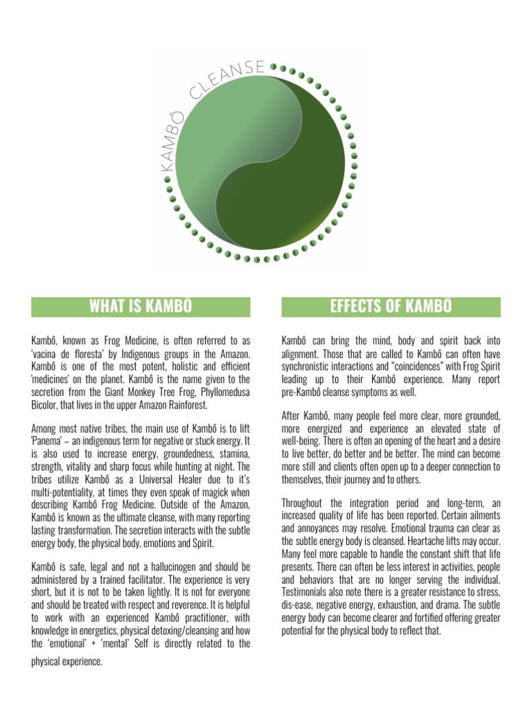 Kambô Cleanse | PDF | Drink | Foods