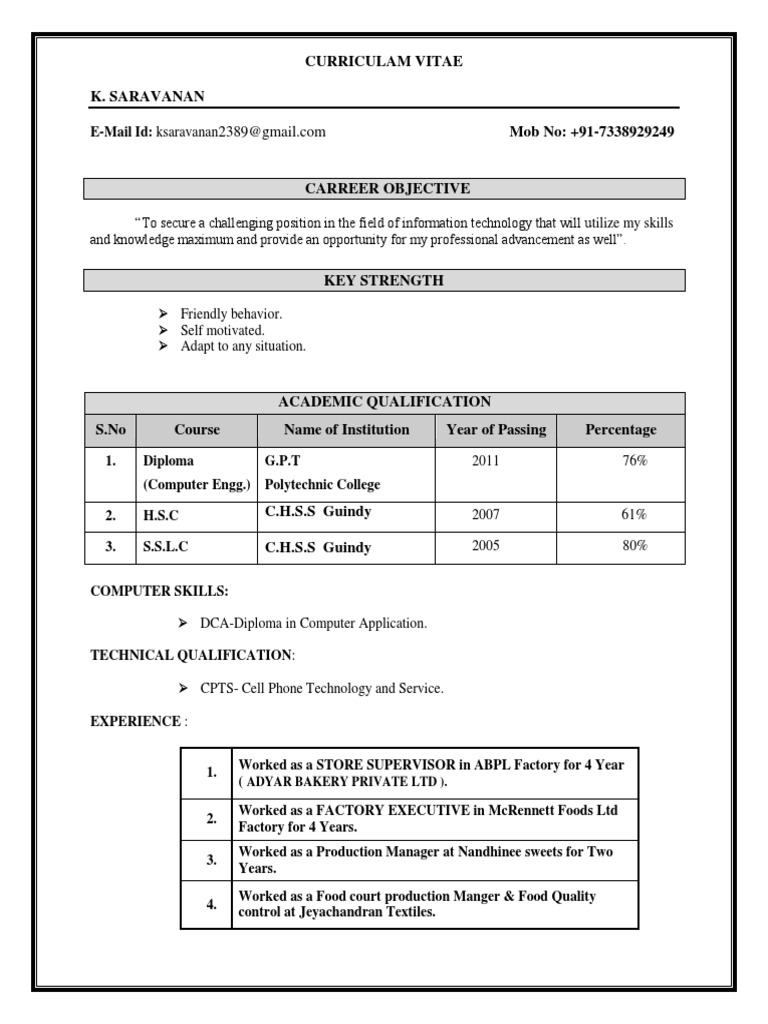 1645591403887 Saravanan Resume | PDF