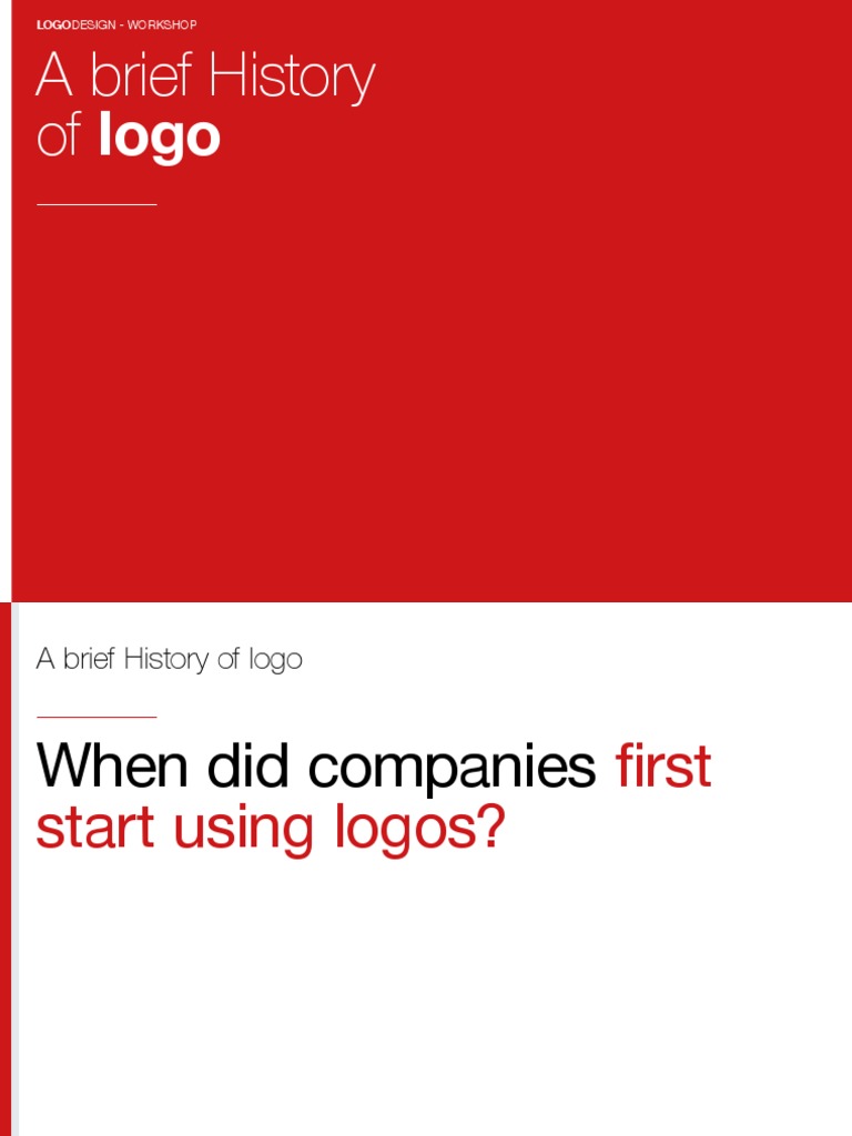 01_ Brief History of Logo | PDF | Logos | Egyptian Hieroglyphs