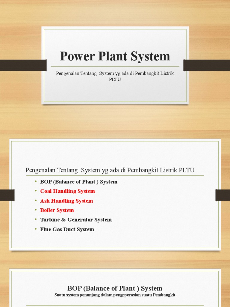 Sistem PLTU: BOP hingga Turbin | PDF