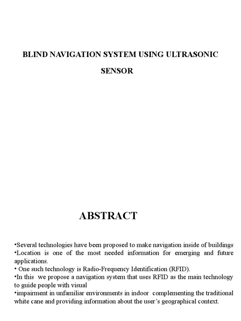 Ultrasonic Blind Navigation System | PDF