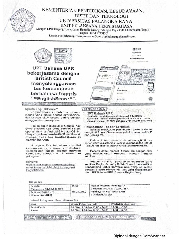 Tes English Score | PDF