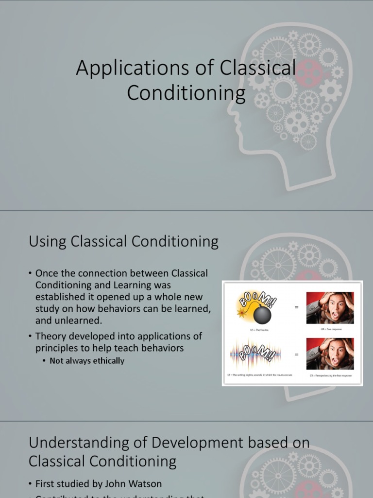 Applications of Classical Conditioning | PDF | Classical Conditioning ...