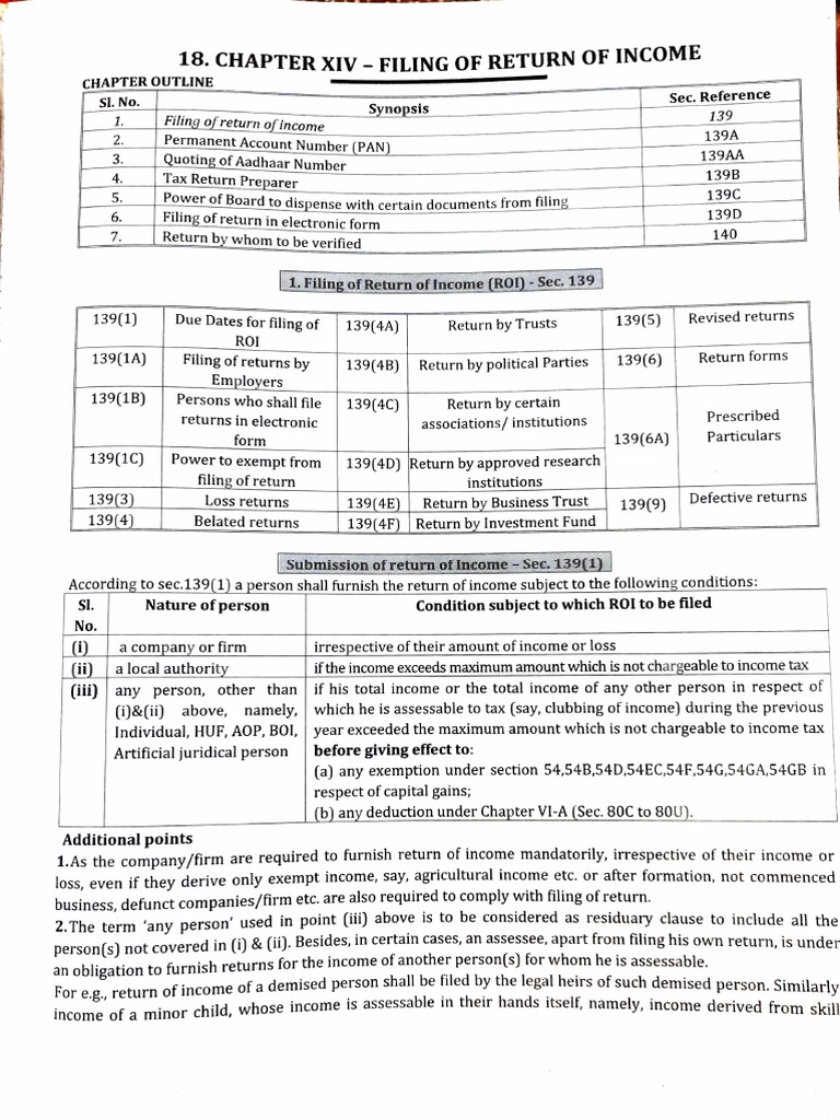 Filing of Returns | PDF | Taxes | Money