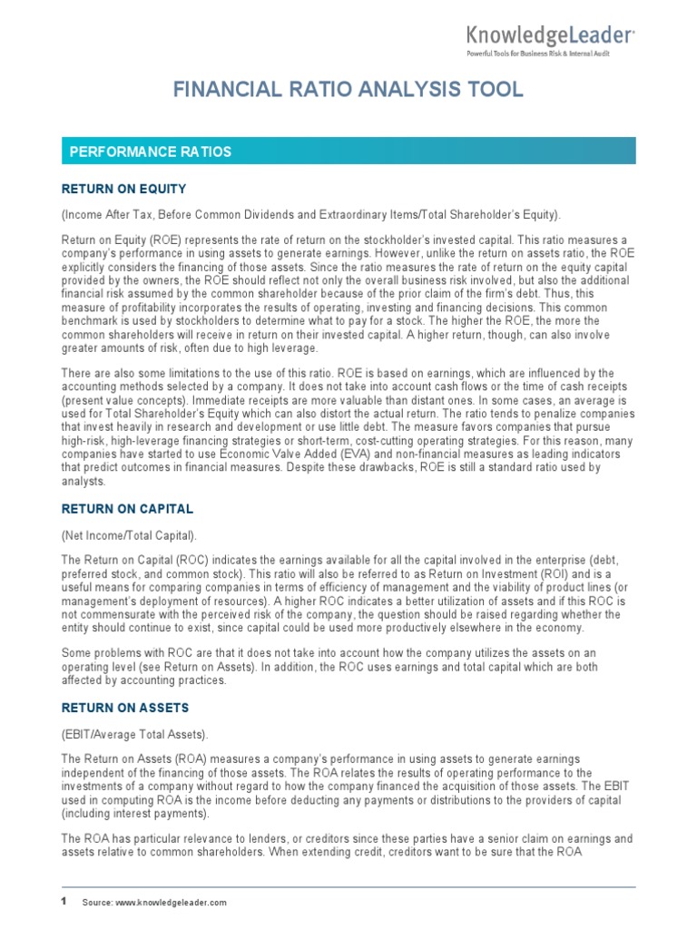 Financial Ratio Analysis Overview | PDF | Price–Earnings Ratio | Book Value