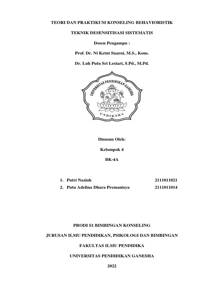 Teknik Desensitisasi Sistematis | PDF