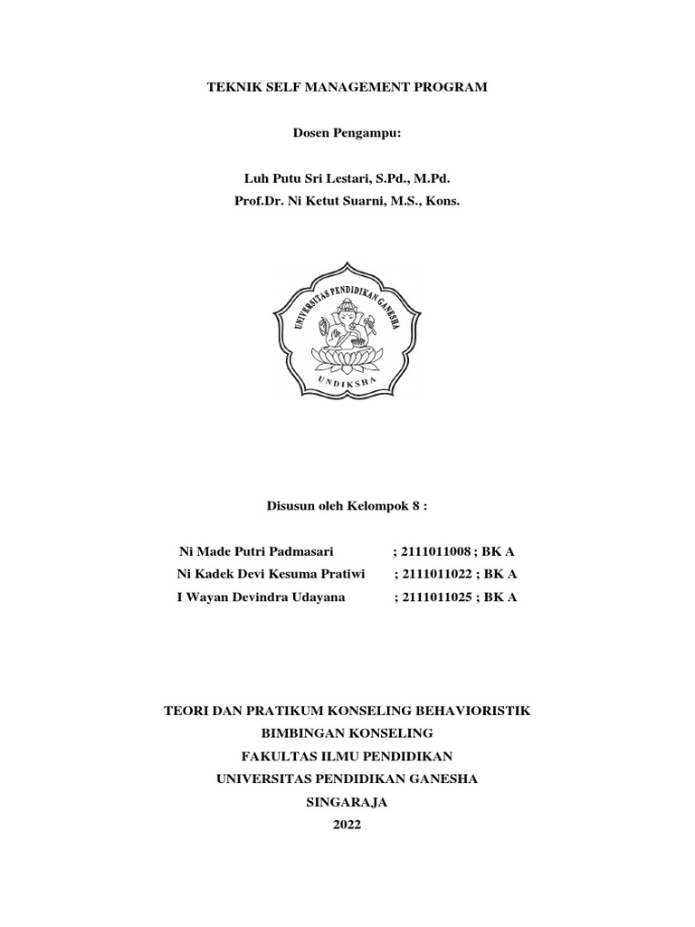 Self Management Program | PDF