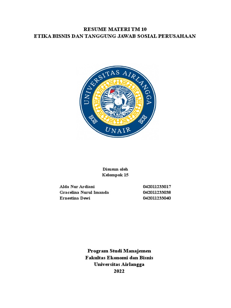 Kelompok 15 - Resume Materi TM 10 | PDF