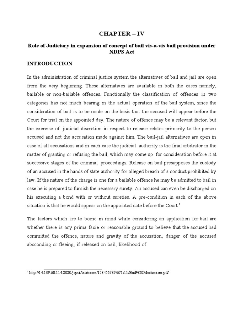 Chapter 4 NDPS | PDF | Bail | Arrest