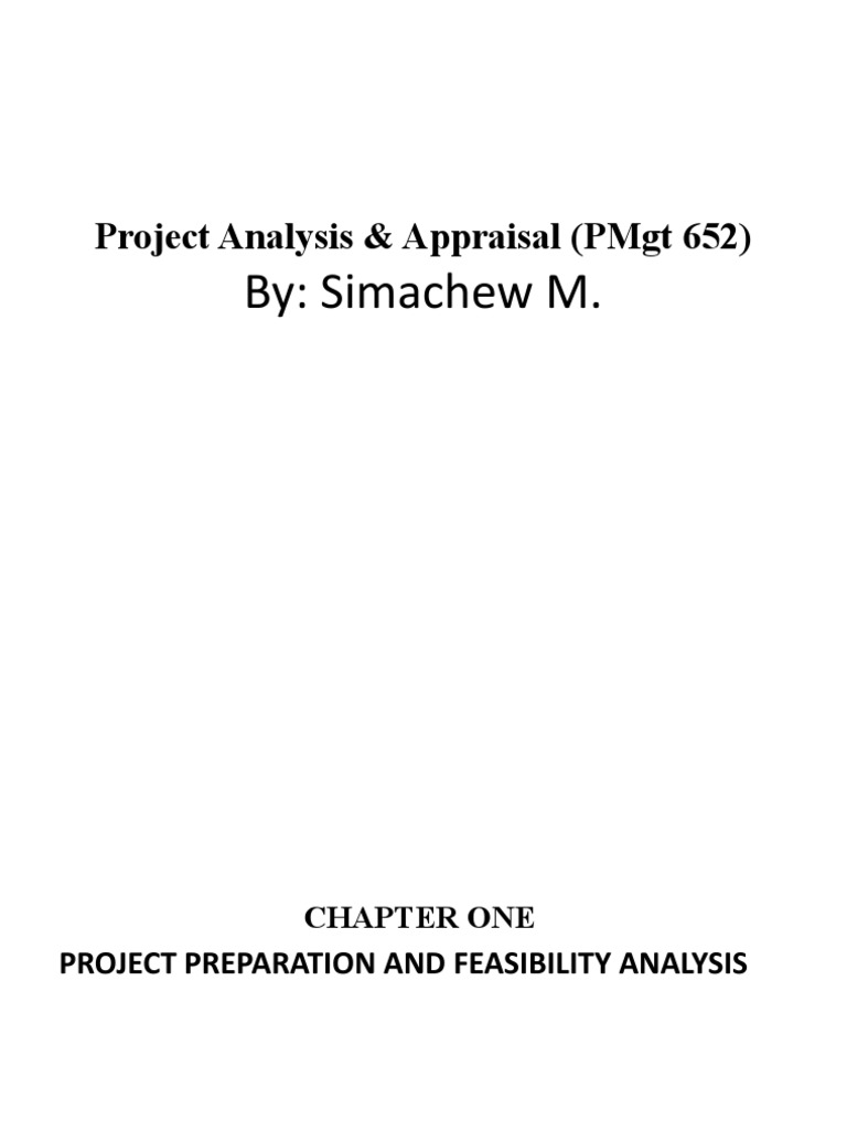 By: Simachew M.: Project Analysis & Appraisal (PMGT 652) | PDF ...