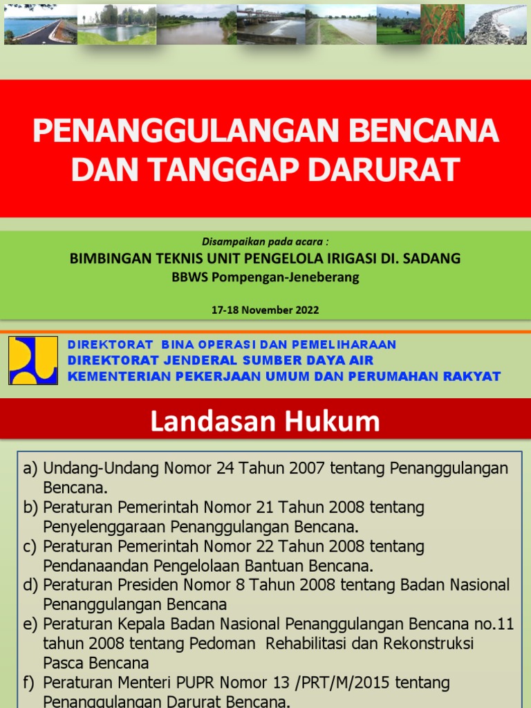 Penanggulangan Bencana Dan Tanggap Darura | PDF