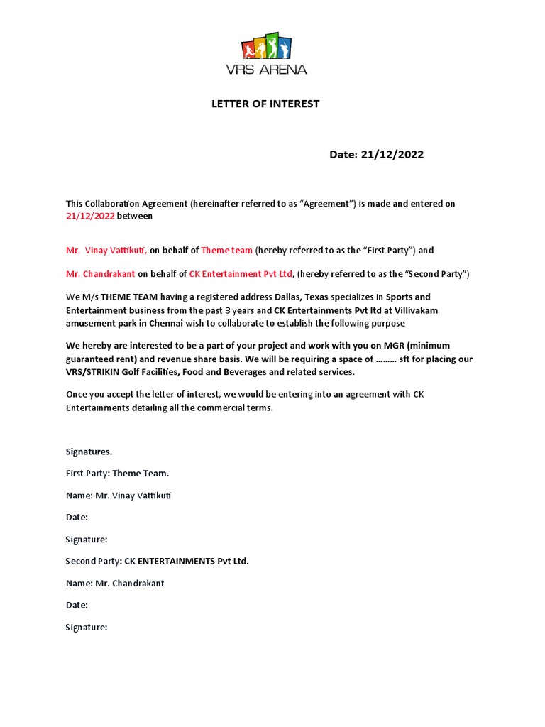 Entertainment Collaboration Proposal | PDF
