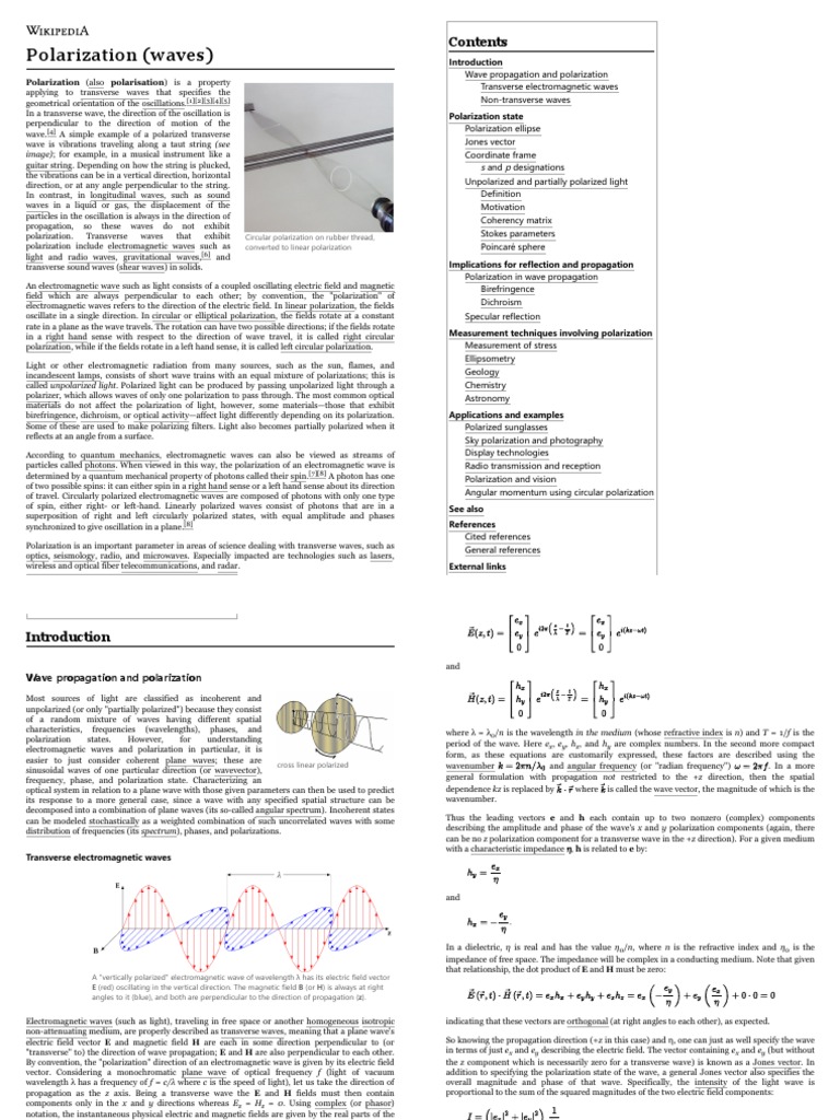 Polarization Waves Pdf Polarization Waves Waves