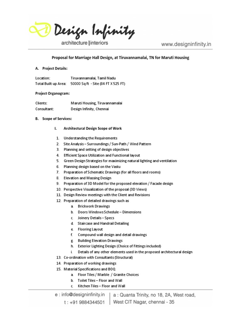 Scope of Work - Architecture | PDF | Design | Architectural Design