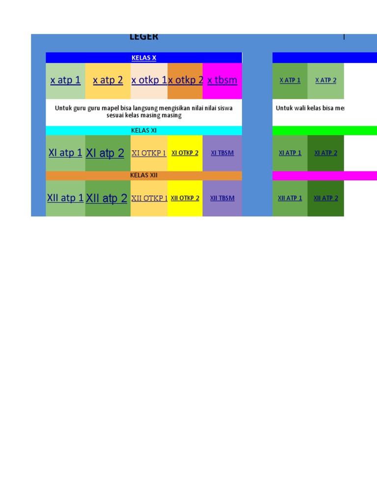 File Daftar Nilai Dan Raport | PDF