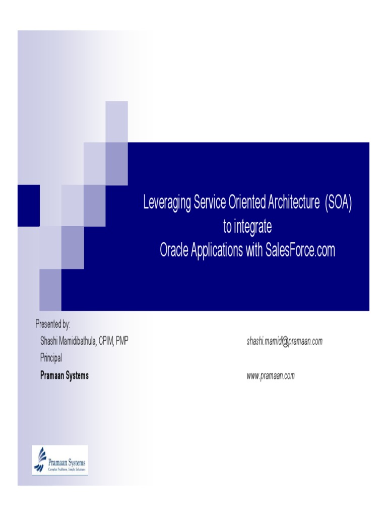 SOA Integration: Oracle & Salesforce | PDF | Service Oriented Architecture | Web Service