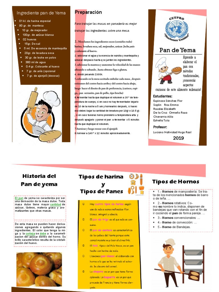 Receta de Pan de Yema para Niños | PDF | Panes | Comida y bebida
