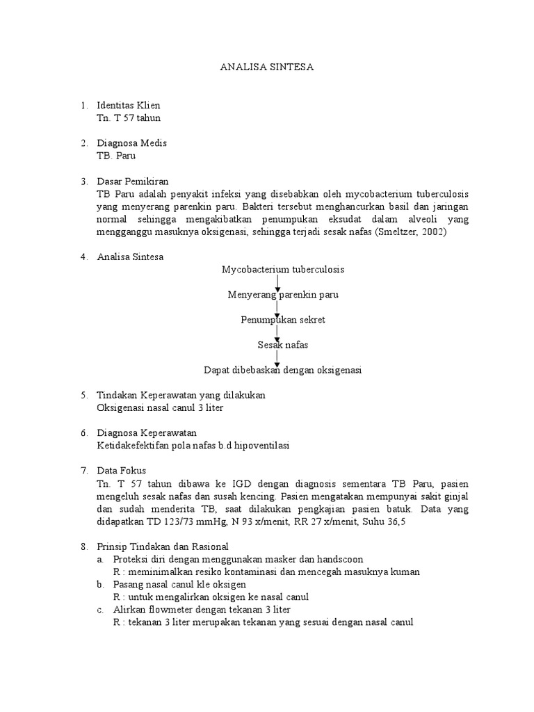 Analisa Sintesa 1 | PDF