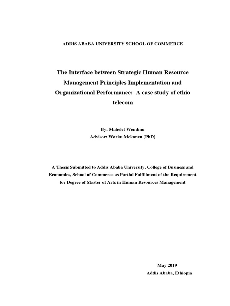 Mahelet Wendmu | PDF | Human Resource Management | Strategic Management