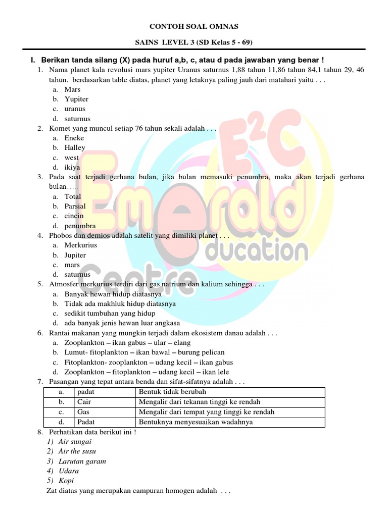 Omnas Contoh Soal S 3 | PDF