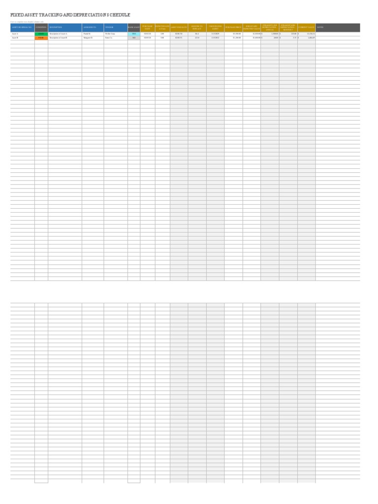IC-Fixed-Asset-Tracking-Template-and-Depreciation-Schedule-11576 | PDF ...