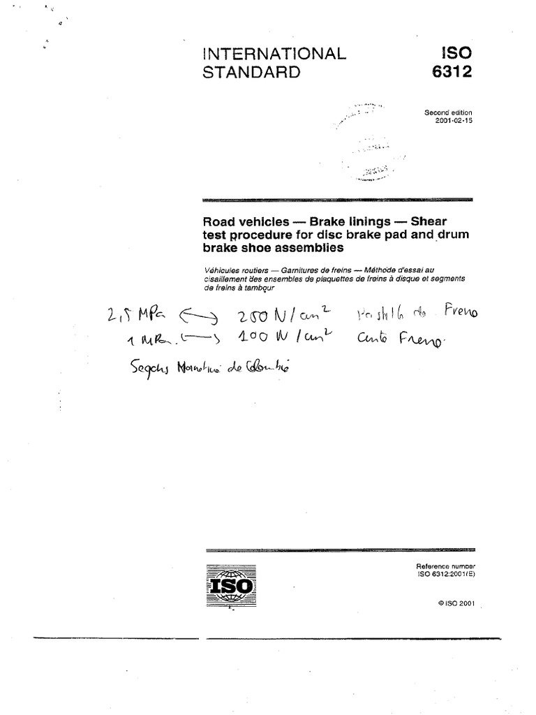 ISO 6312 Shear Test | PDF