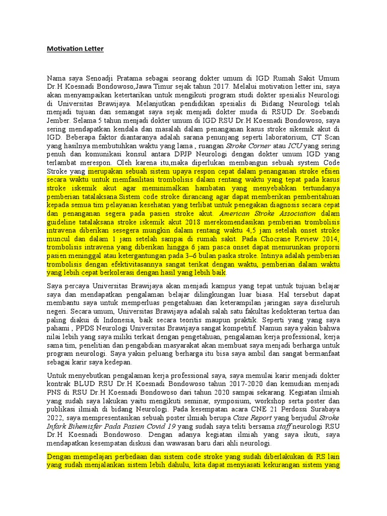 Motivation Letter CPPDS | PDF